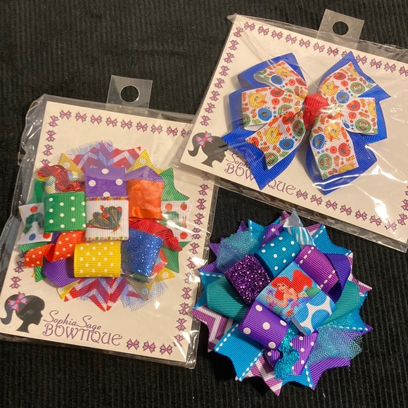 Accessories | Set Of 3 Hair Clips Little Mermaid Sesame Street Hungry ...